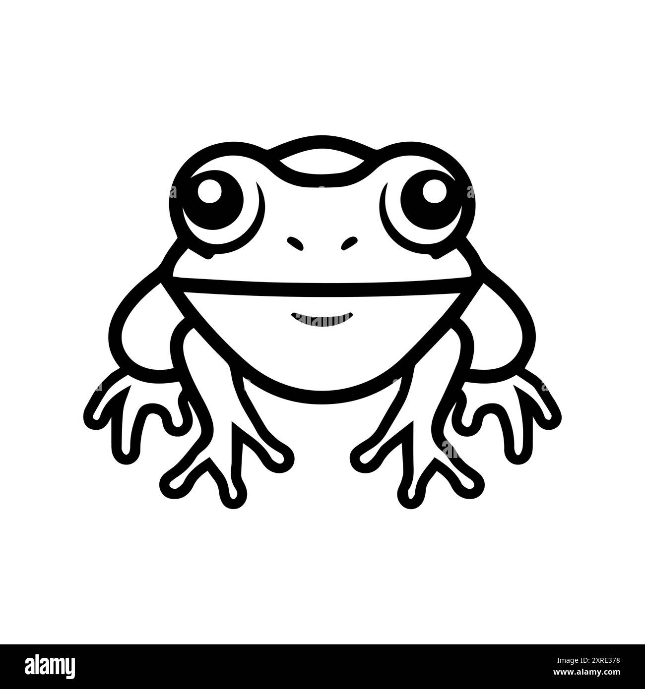 amphibian icon or modern line symbol. Vector line art and icon design ...