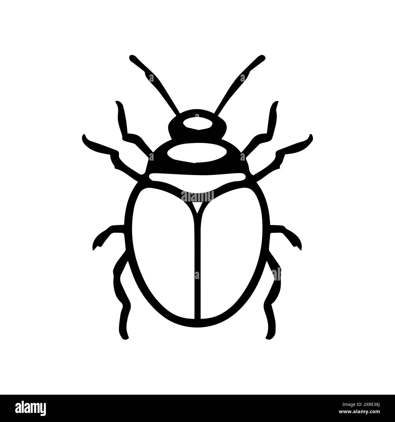 bug icon or modern line symbol. Vector line art and icon design with bold outline. Black and ...