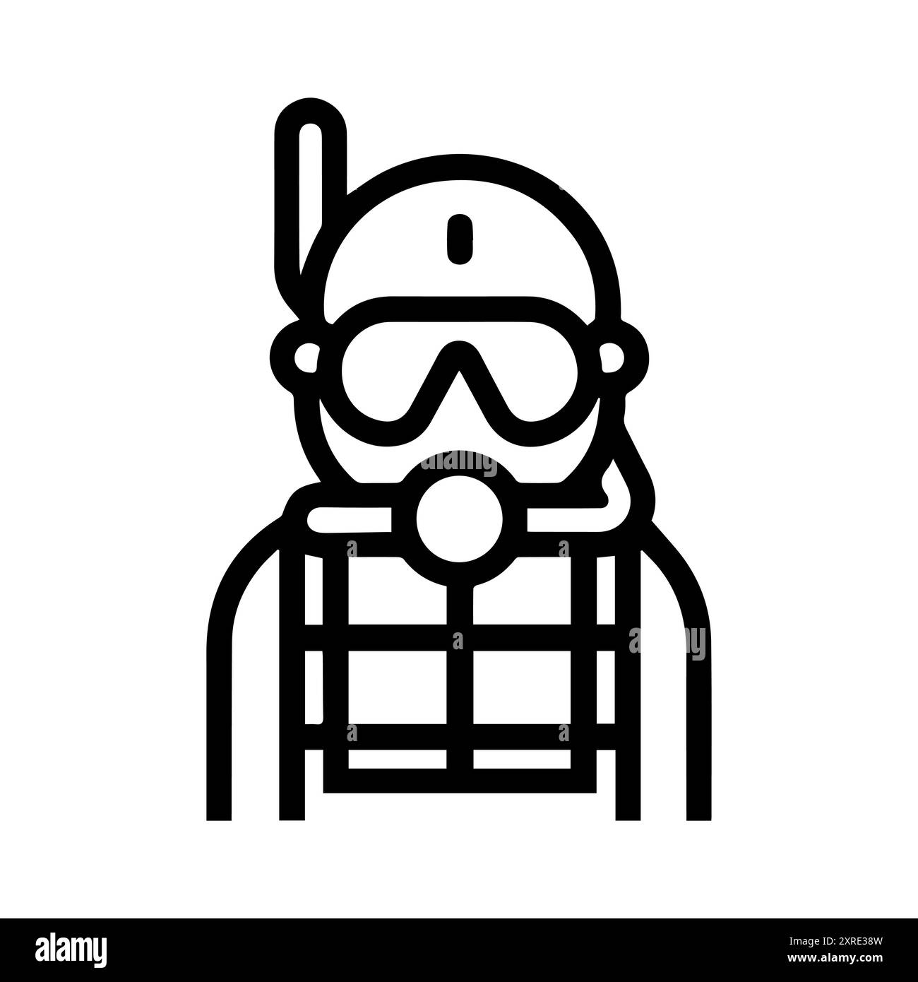 Scuba Diving icon or modern line symbol. Vector line art and icon ...