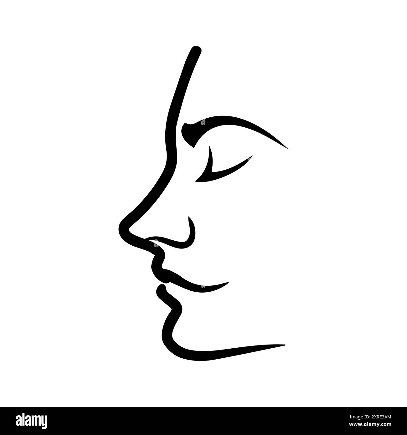Nose icon or modern line symbol. Vector line art and icon design with ...