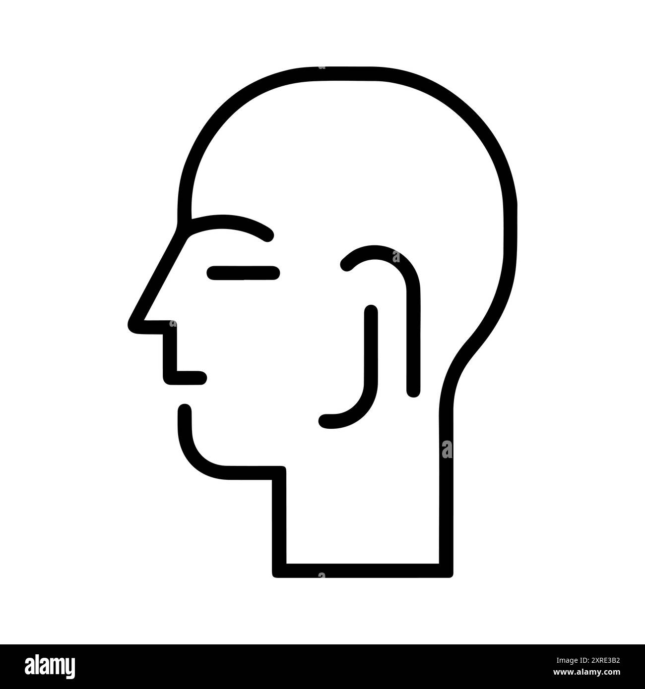 Head icon or modern line symbol. Vector line art and icon design with ...