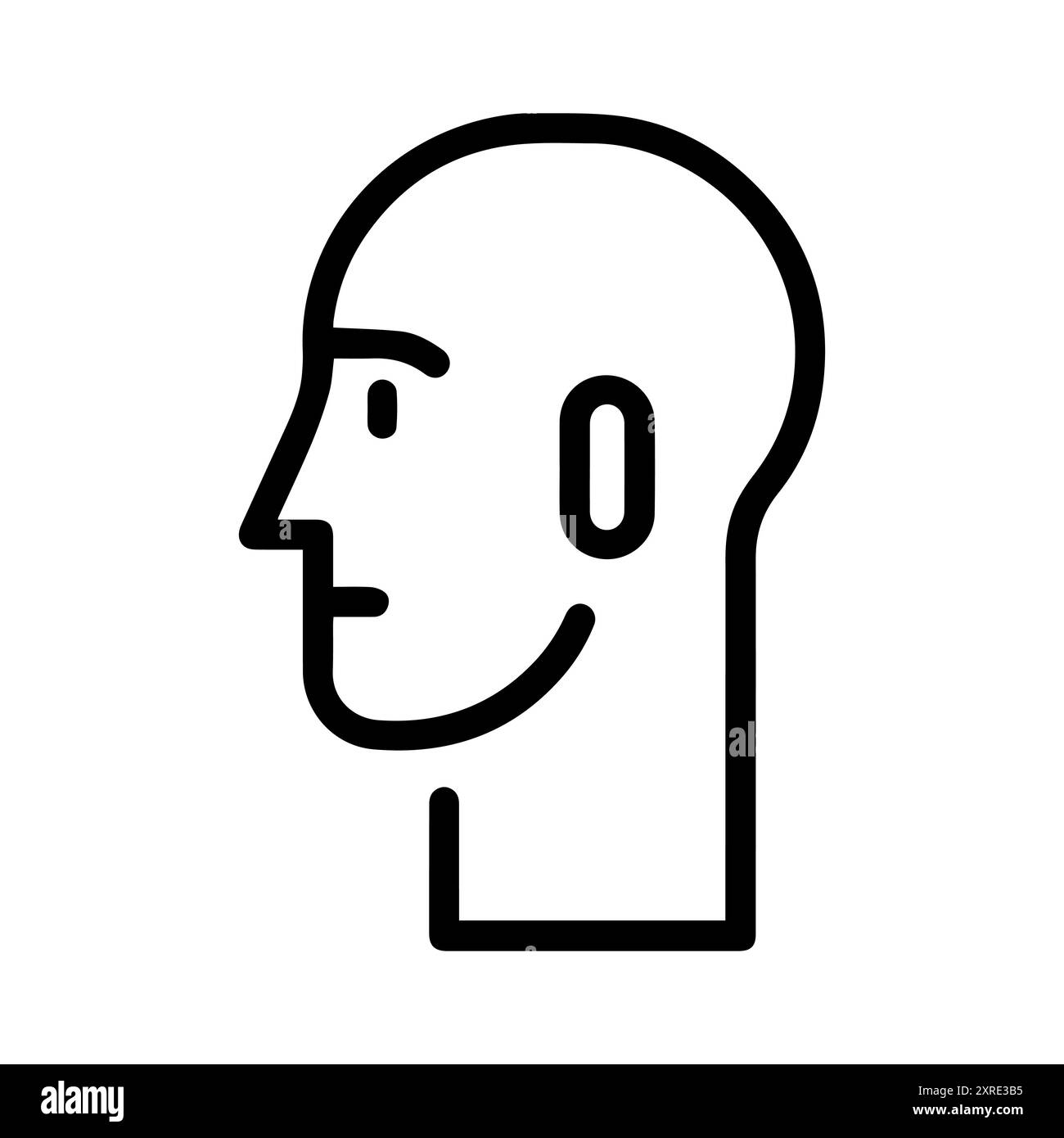 Head icon or modern line symbol. Vector line art and icon design with ...