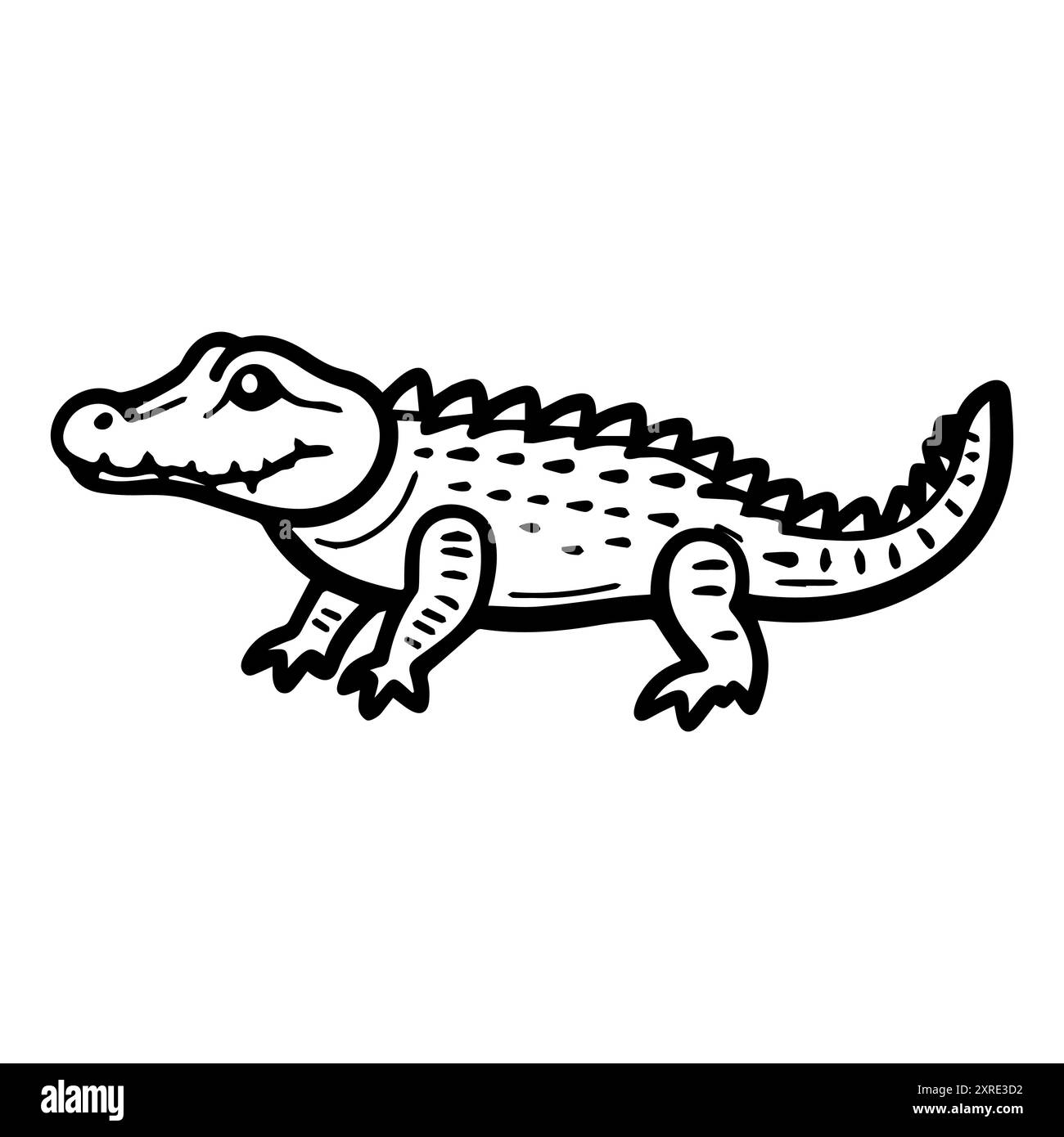 alligator icon or modern line symbol. Vector line art and icon design ...