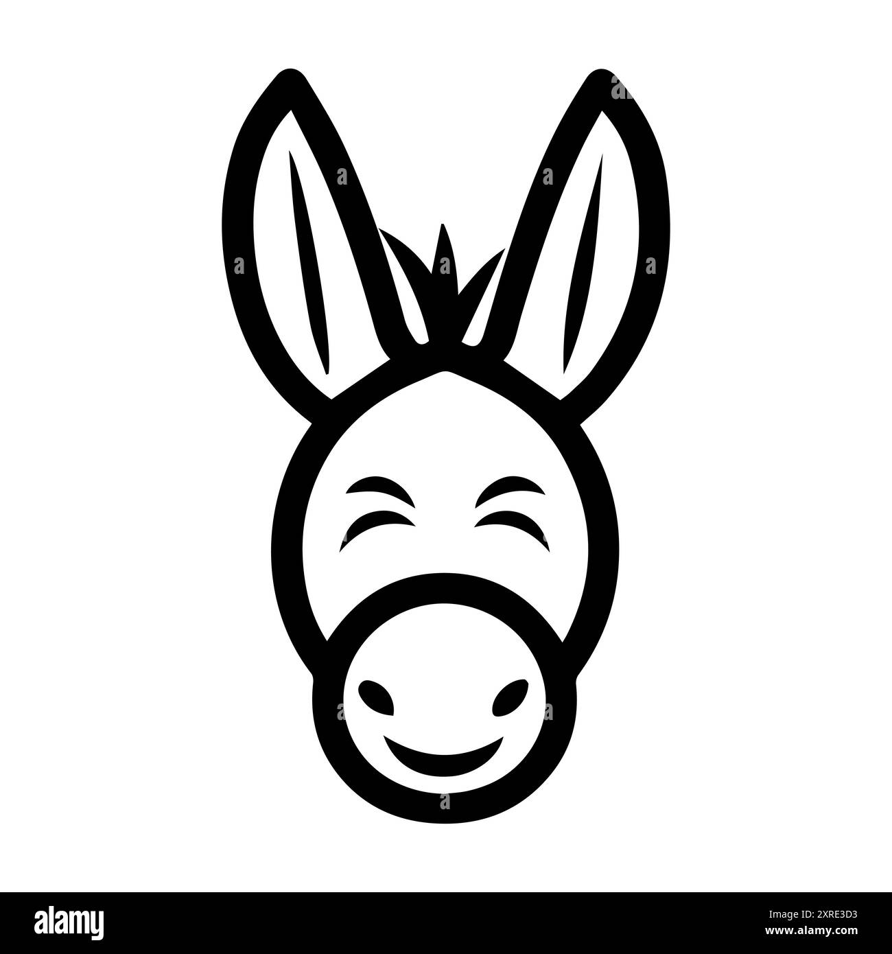 donkey icon or modern line symbol. Vector line art and icon design with ...