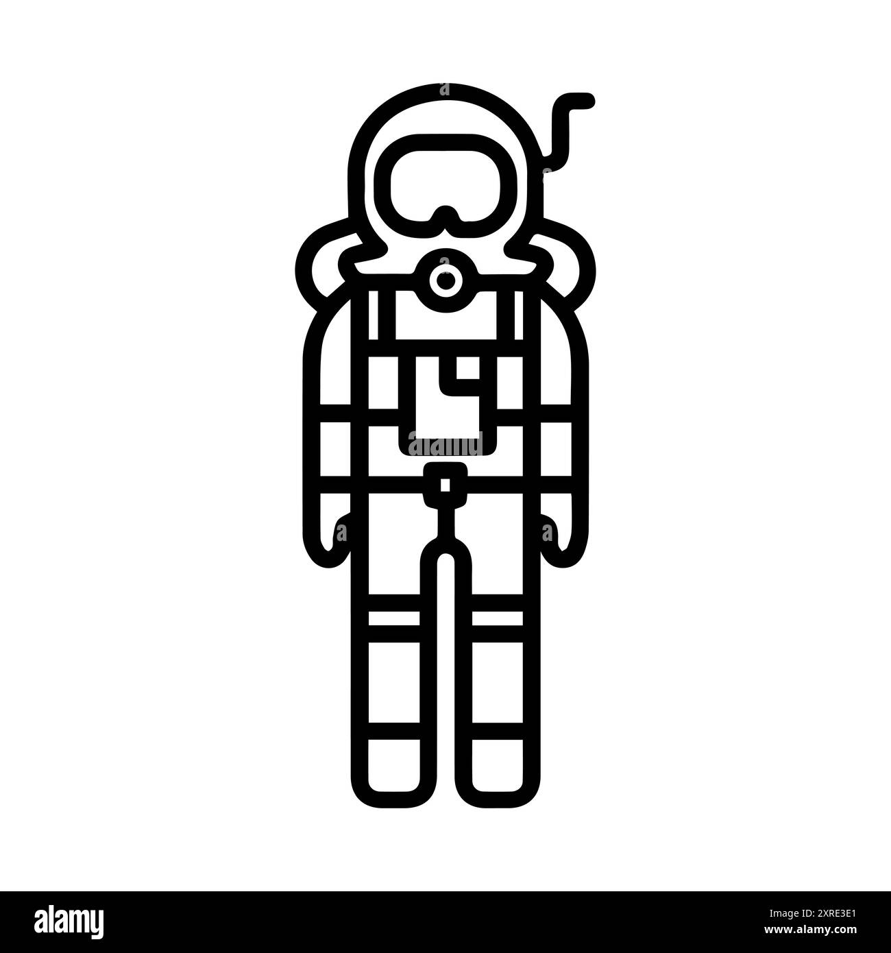 Scuba Diving icon or modern line symbol. Vector line art and icon ...