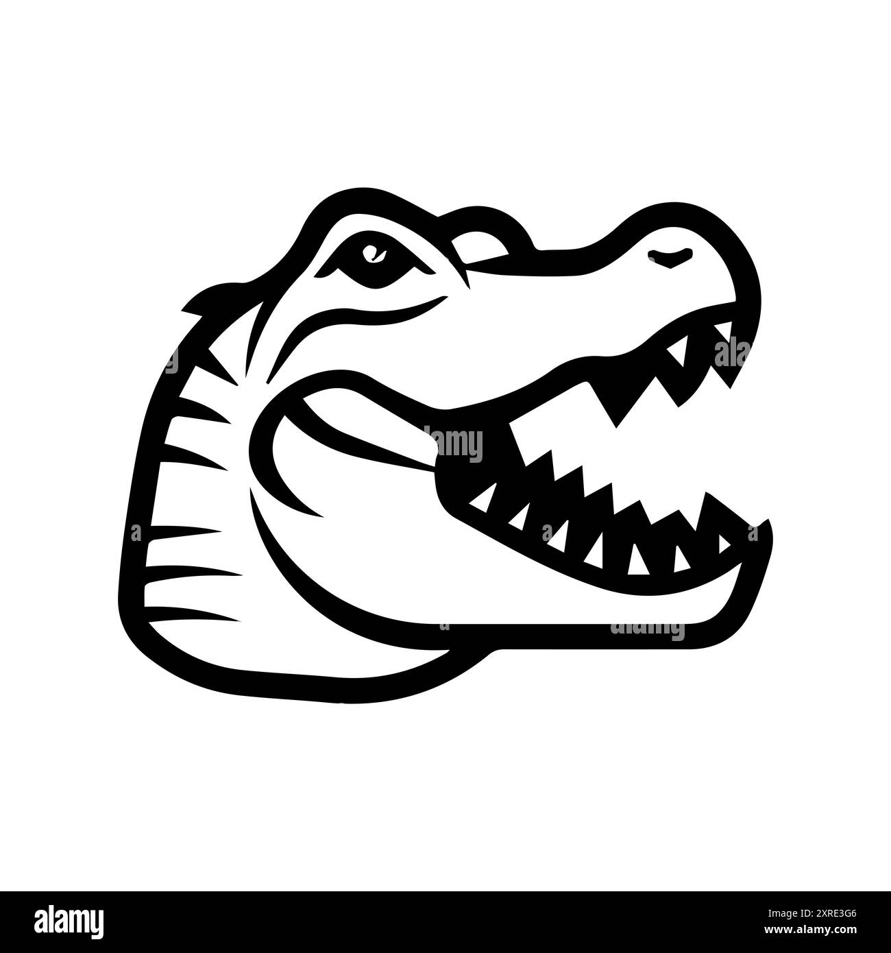 alligator icon or modern line symbol. Vector line art and icon design ...