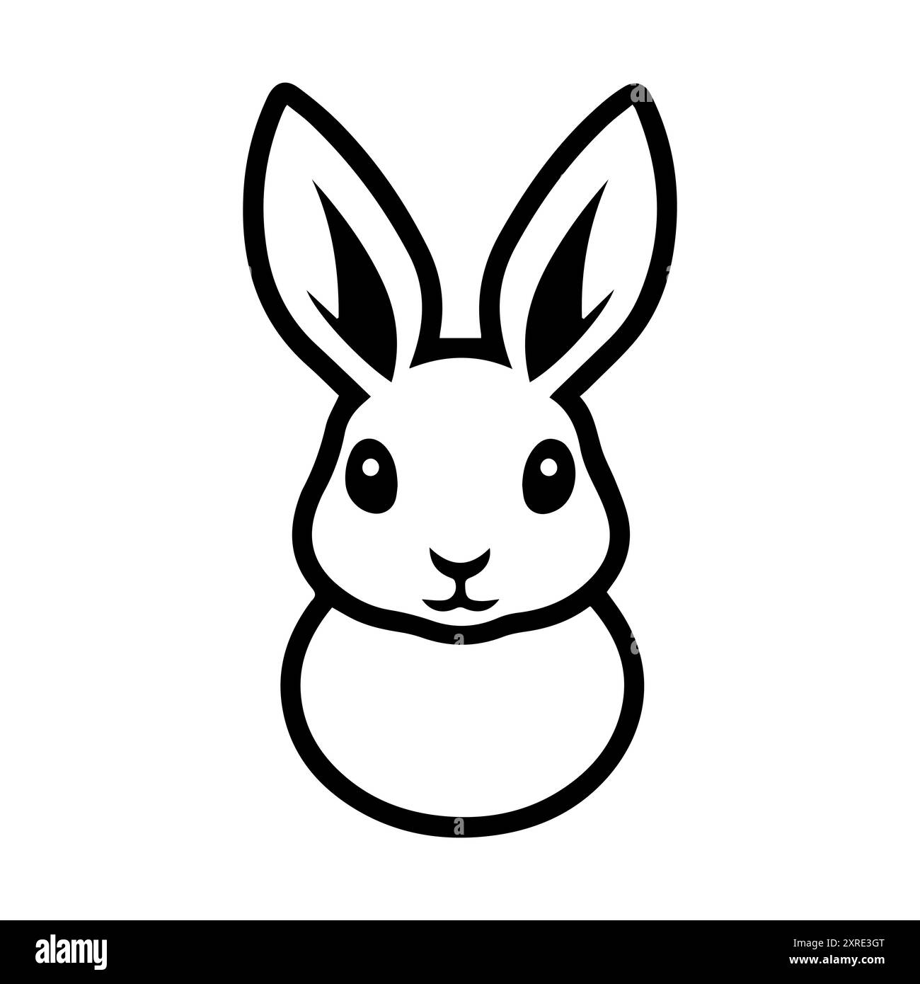 rabbit icon or modern line symbol. Vector line art and icon design with ...