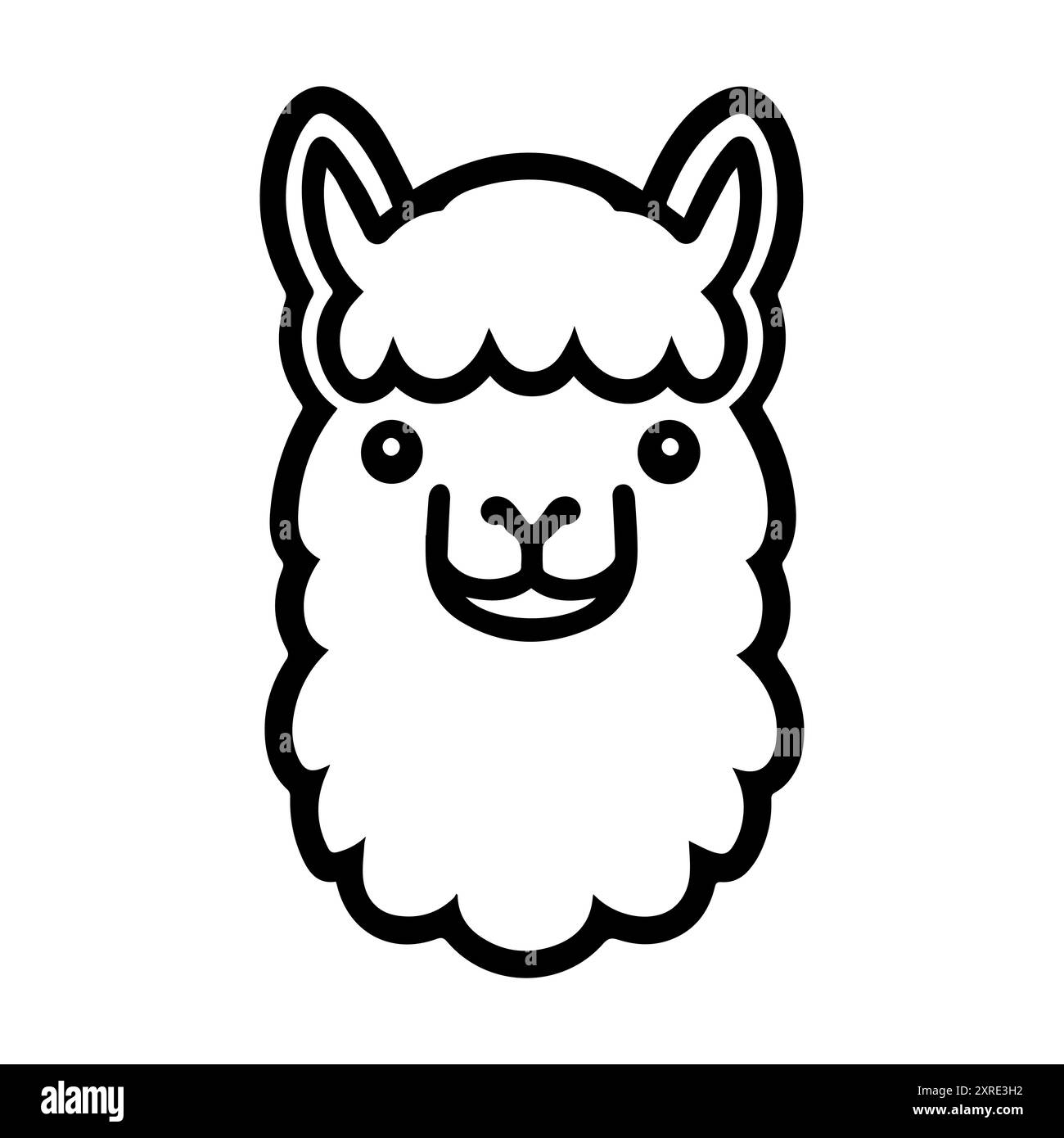 alpaca icon or modern line symbol. Vector line art and icon design with ...