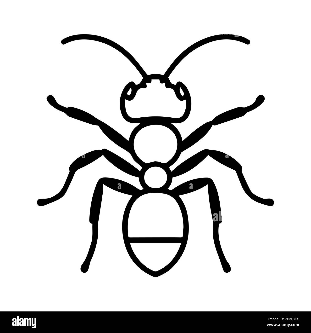 ant icon or modern line symbol. Vector line art and icon design with ...