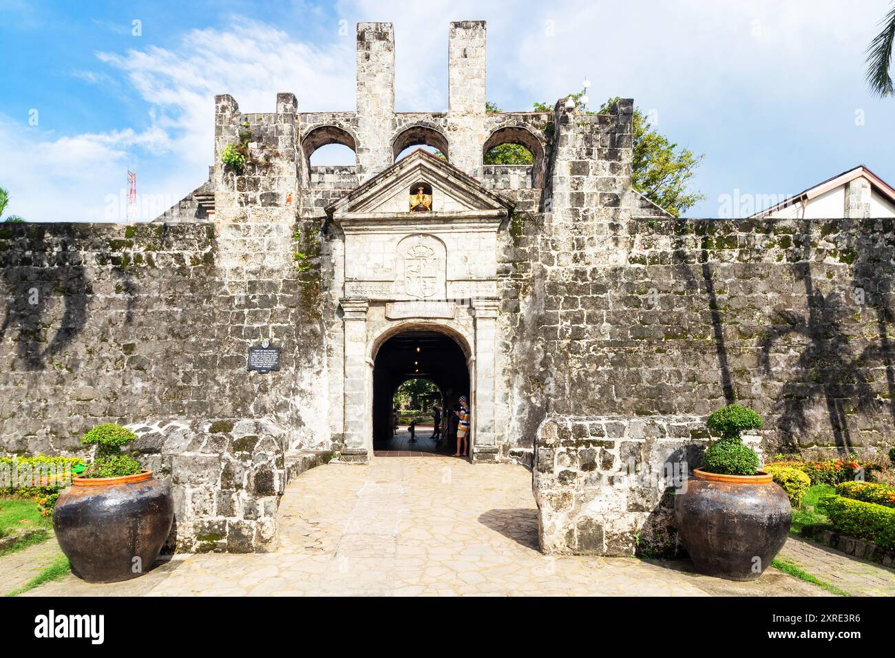 Facade of Fort San Pedro, a Spanish colonial era fortification in Cebu ...