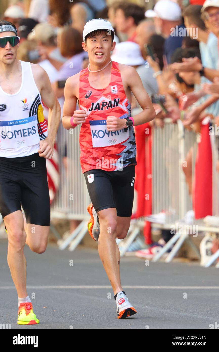 Paris, France. 10th Aug, 2024. Naoki Koyama (JPN) Marathon : Men's Marathon during the Paris ...