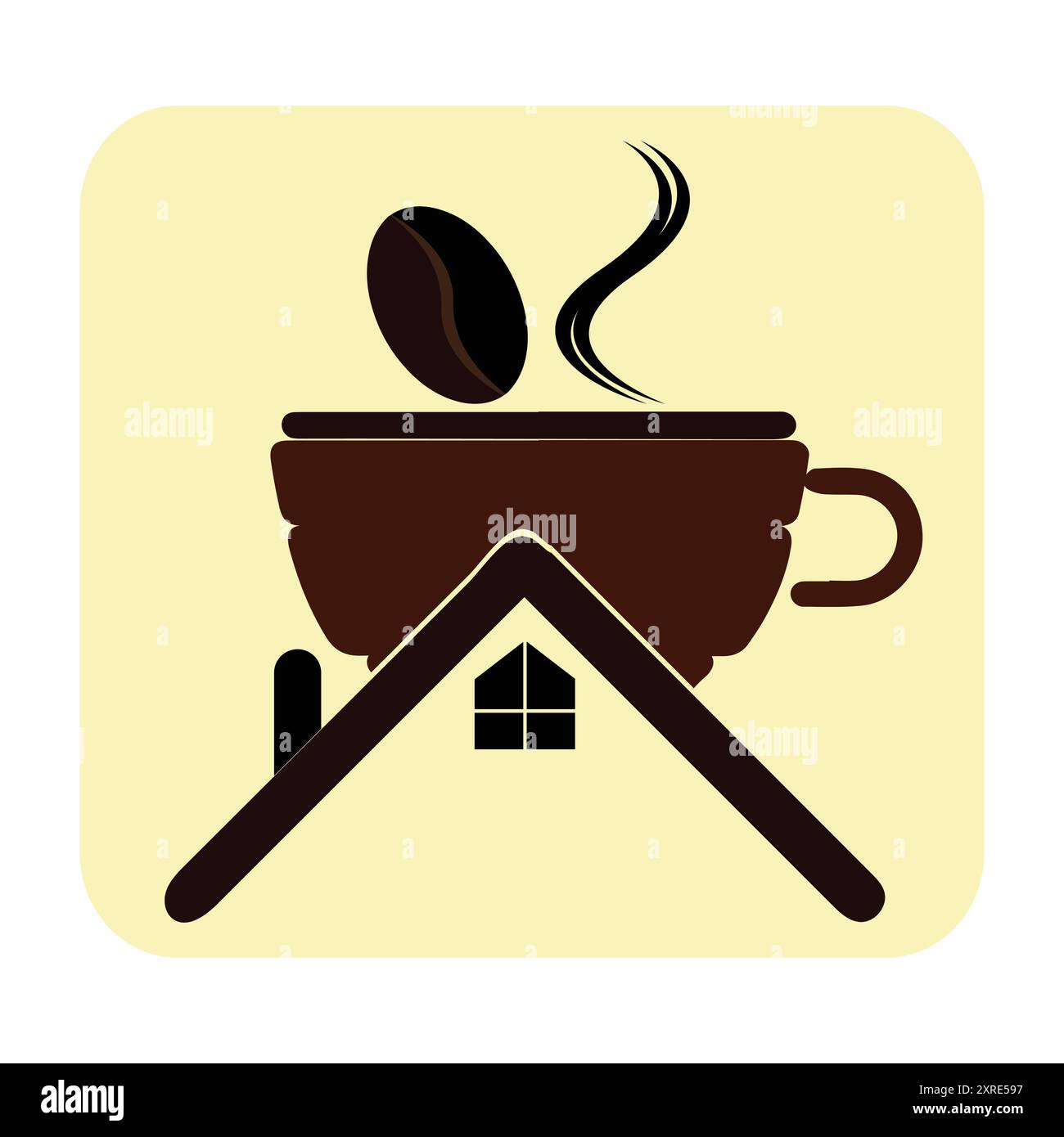 Minimalist Coffee House Logo, logo featuring a coffee cup integrated ...