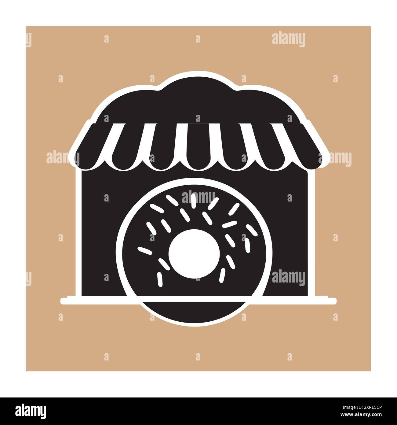 House donut logo design. A minimalist logo of a donut within a ...