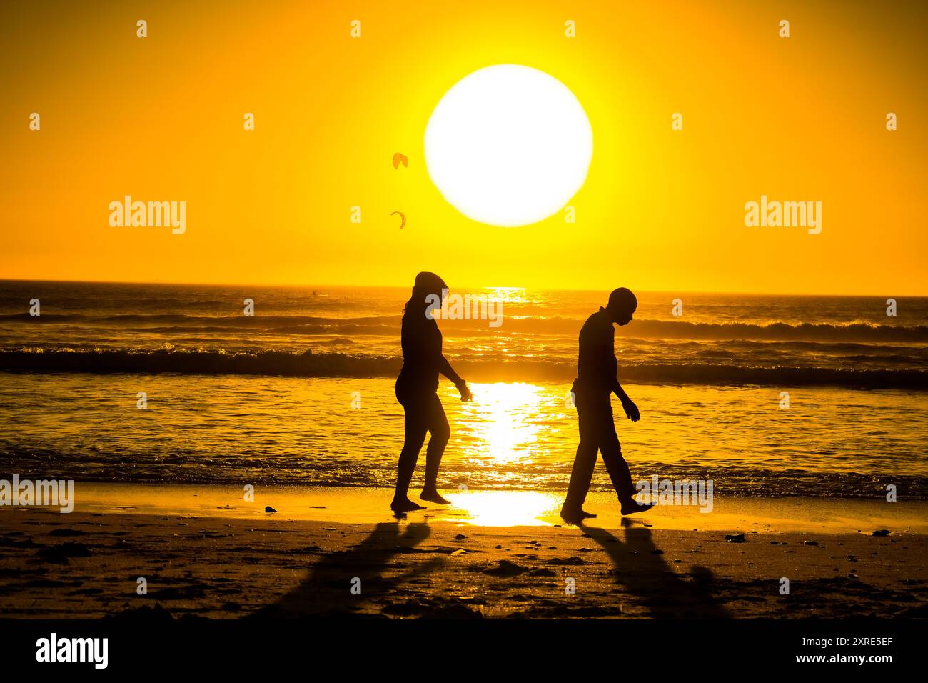 Sunset on the Beach, South Africa Stock Photo - Alamy