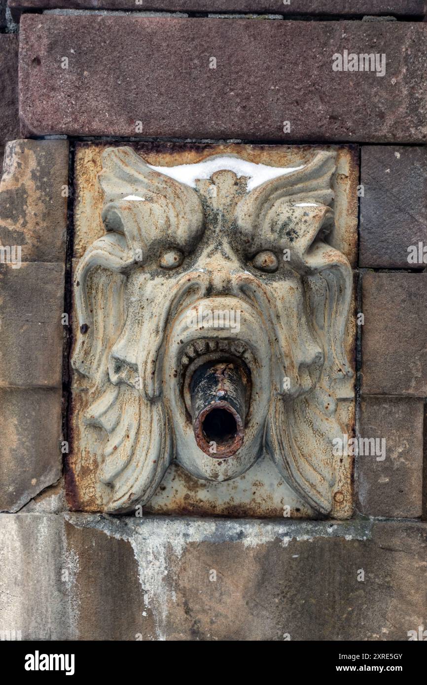A dry Gargoyle Water Fountain, Stockholm, Sweden Stock Photo - Alamy