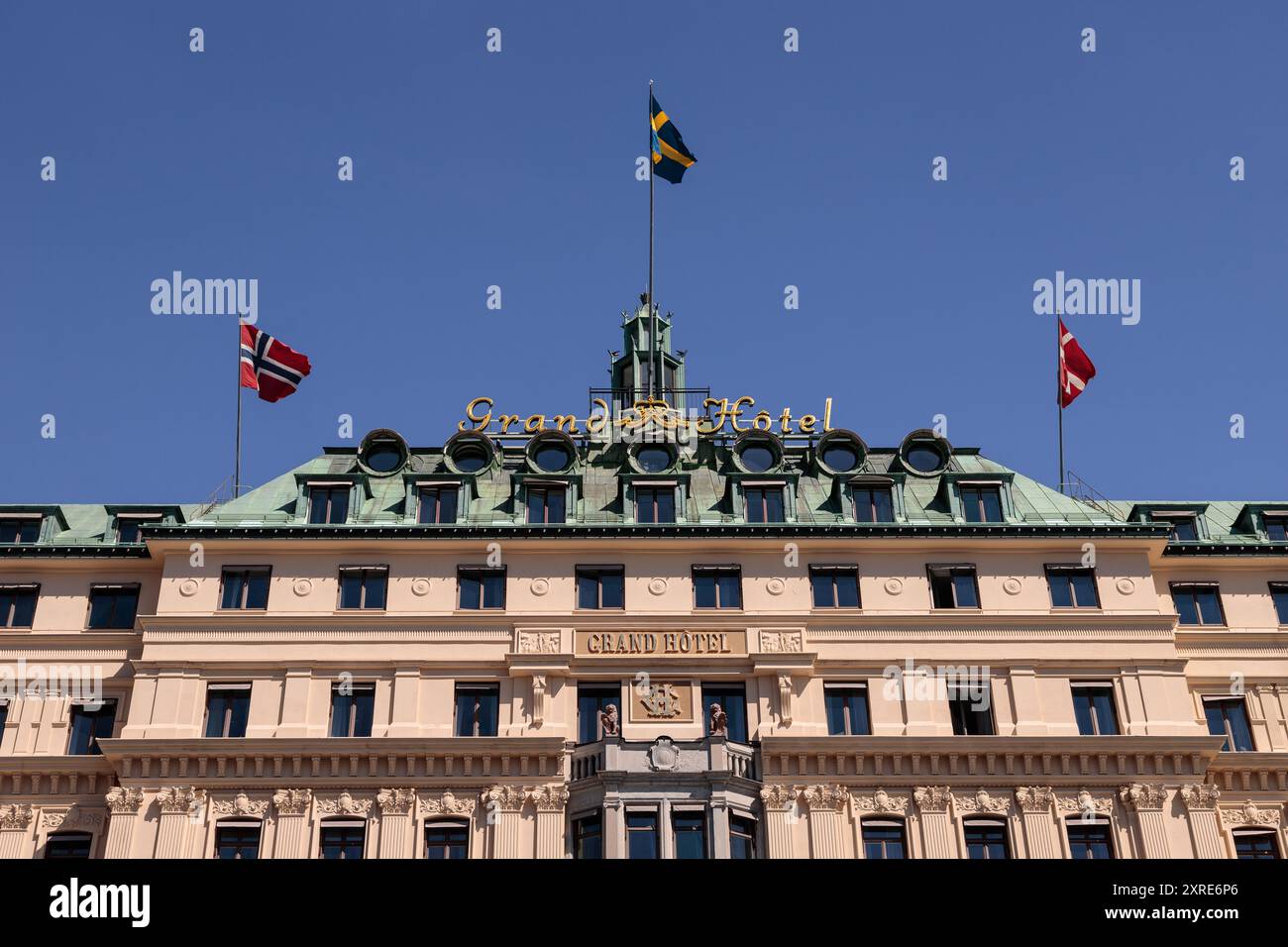 Facade and roof of the Grand Hotel, Stockholm, Sweden Stock Photo - Alamy