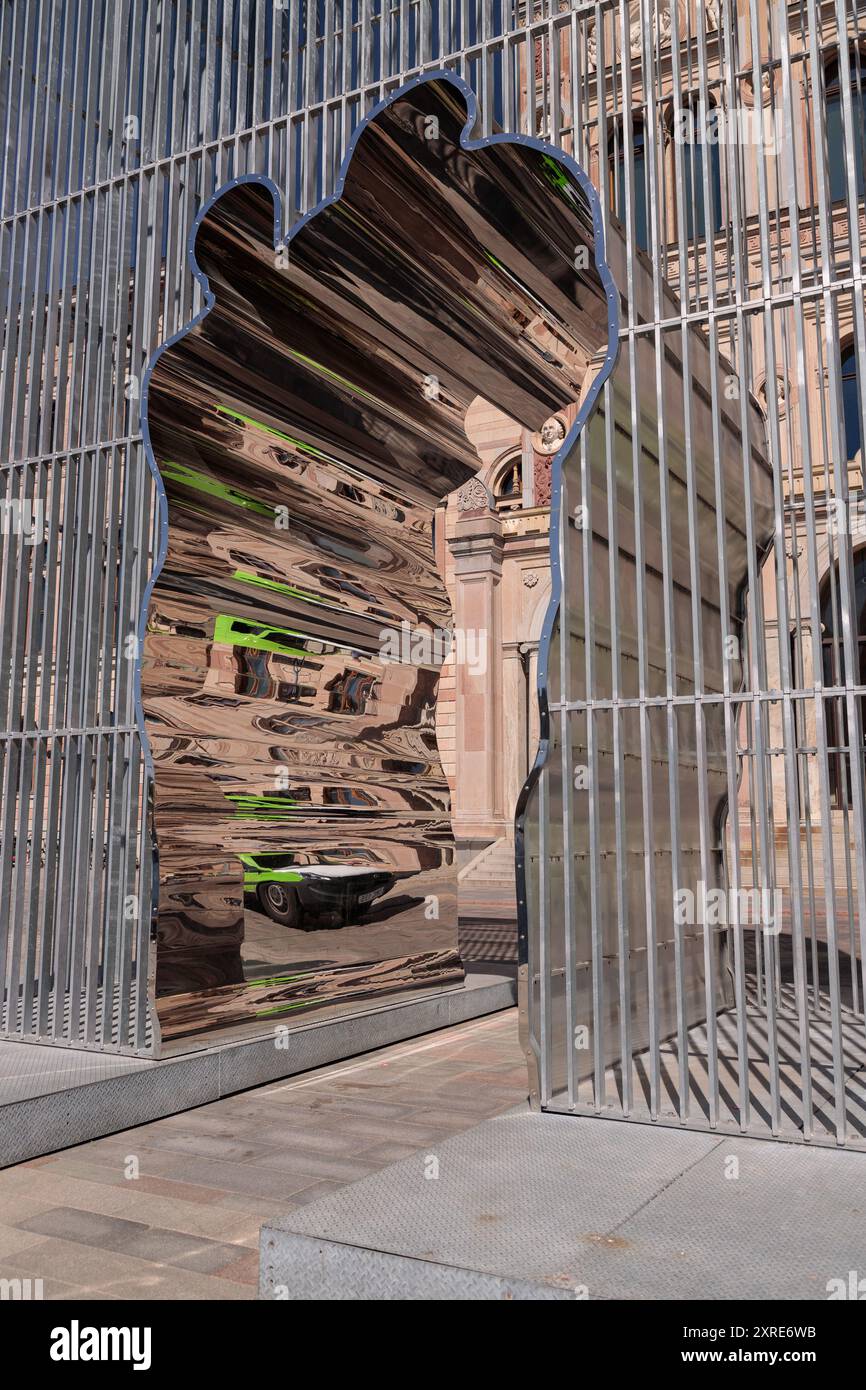 Stainless steel arch sculpture by Ai Wei Wei, Stockholm, Sweden Stock ...