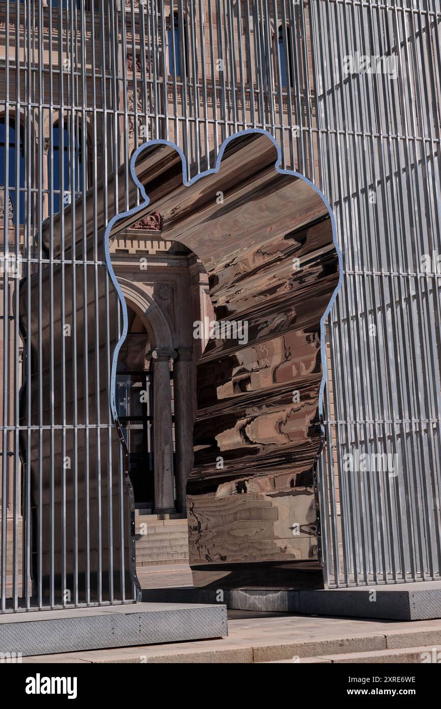 Stainless steel arch sculpture by Ai Wei Wei, Stockholm, Sweden Stock ...