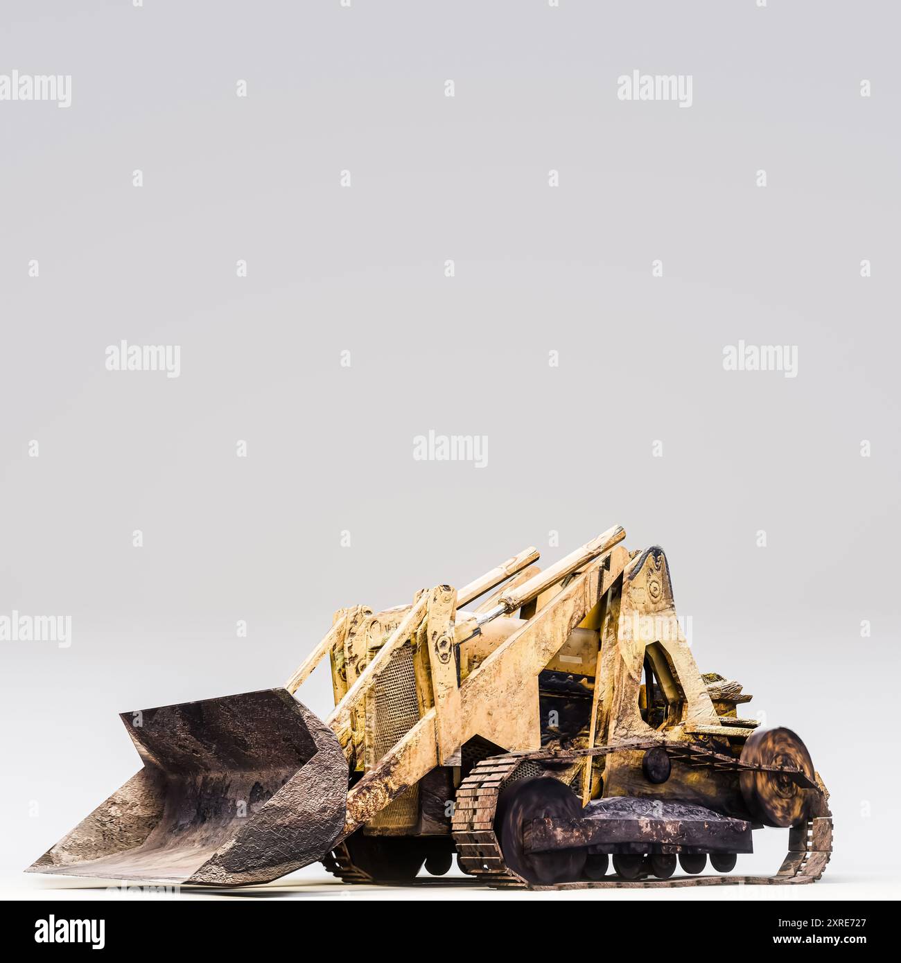 bulldozer isolated on white background 3d illustration Stock Photo - Alamy