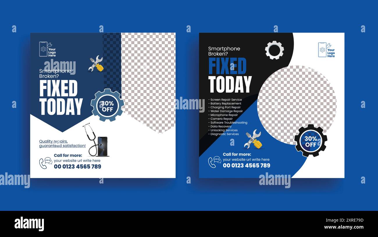 Plumbing social media post vector vectors hi-res stock photography and ...