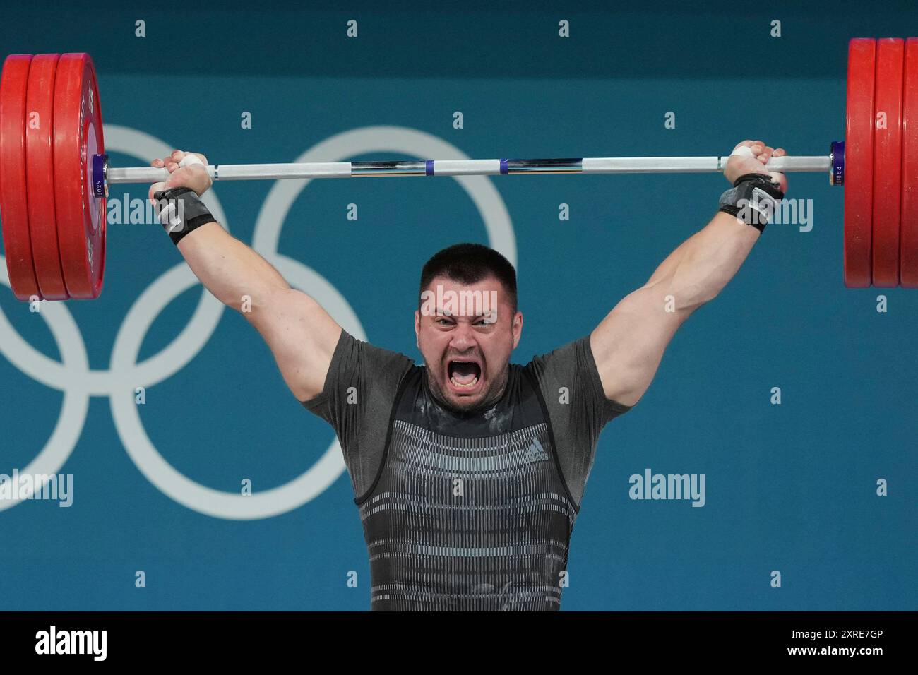 Individual Neutral Athlete Yauheni Tsikhantsou competes during the men ...