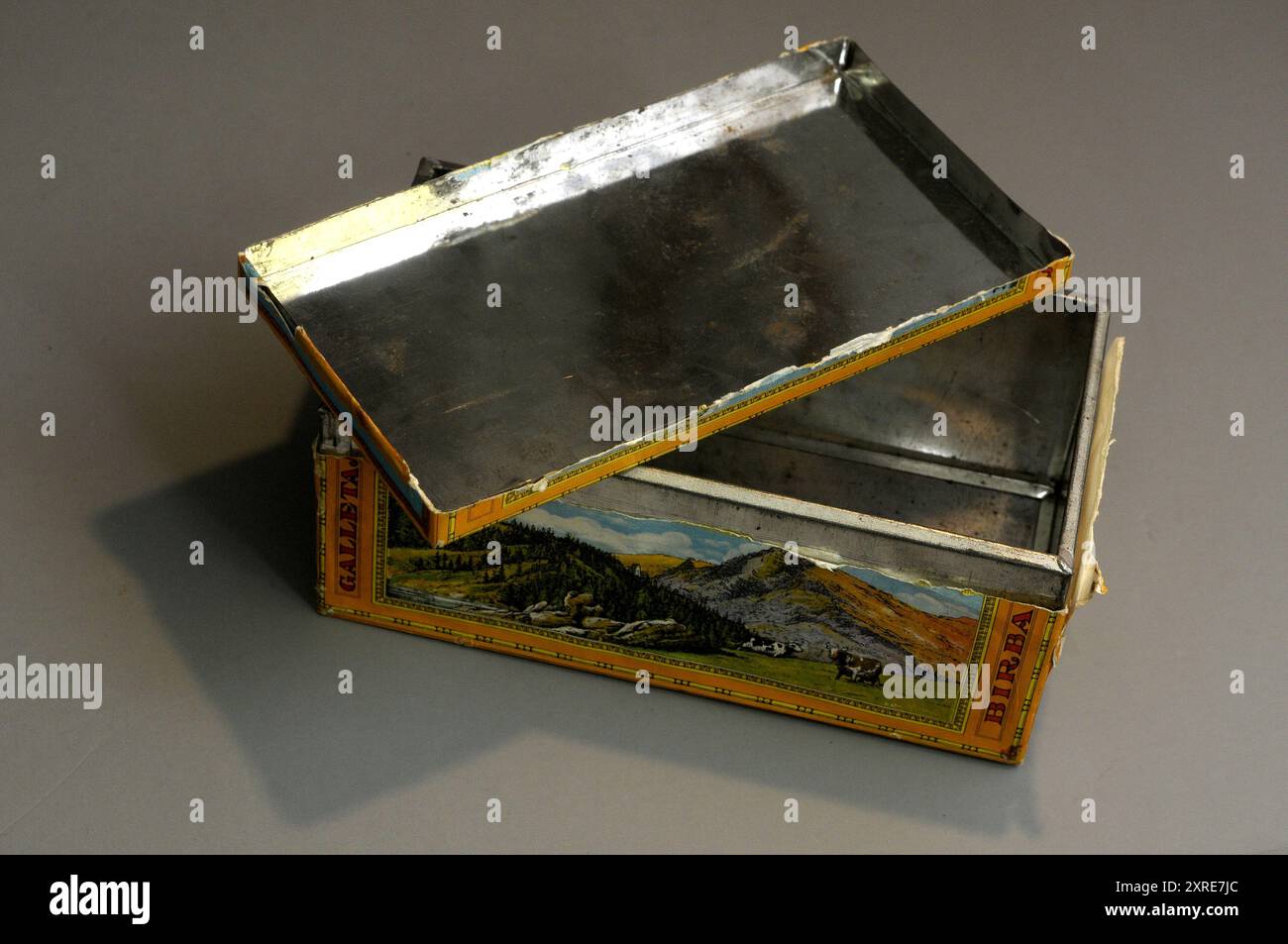 Old Birba biscuit box; Camprodon; Catalunya; Spain Birba biscuits ...