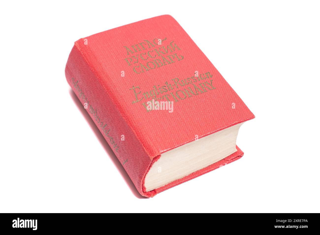 English-Russian dictionary book isolated on white Stock Photo - Alamy