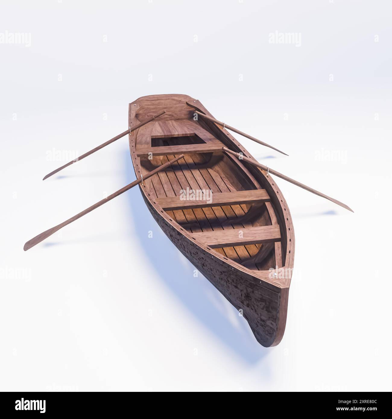 rowboat isolated on white background 3d illustration Stock Photo - Alamy