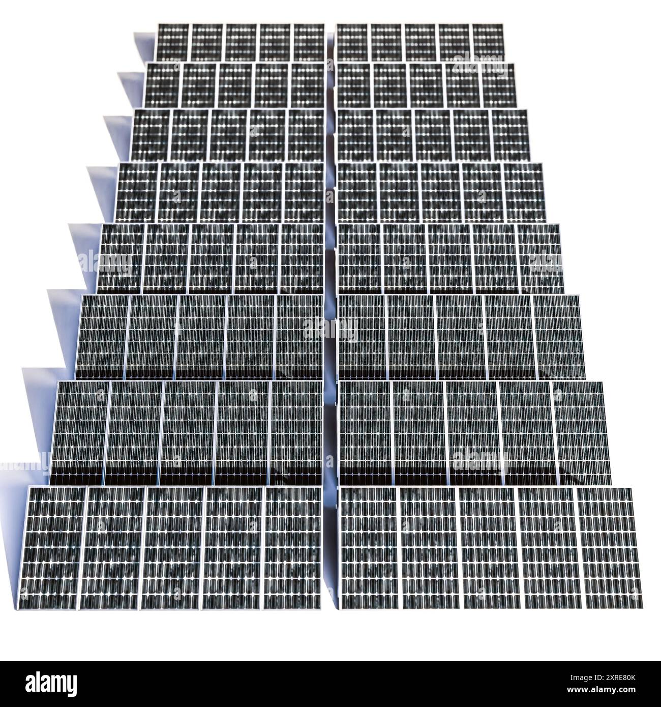 solar panels isolated on white background 3d illustration Stock Photo ...