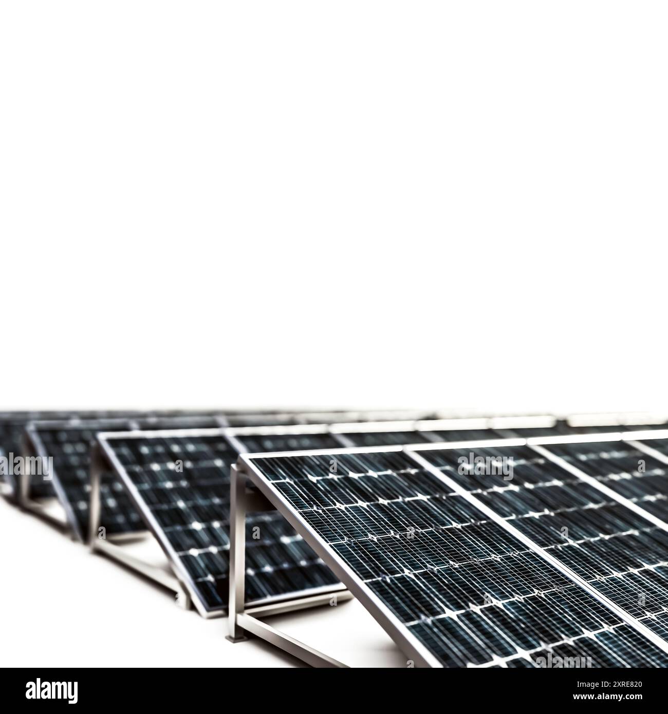 solar panels isolated on white background 3d illustration Stock Photo ...