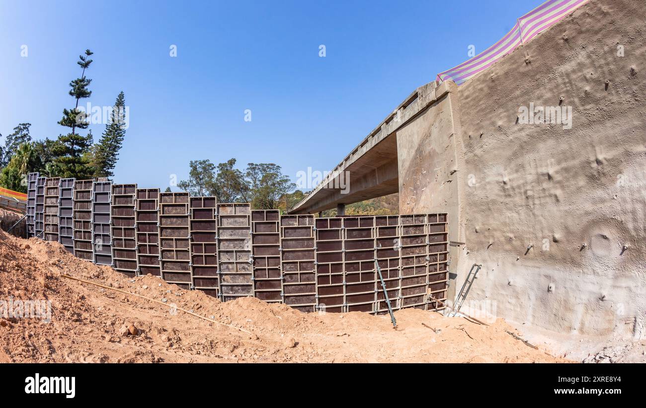 Industrial Road Highway Expansion of Ramp Flyover foundations panels ...