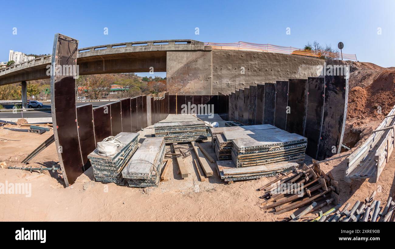 Industrial Road Highway Expansion of Ramp Flyover foundations panels ...