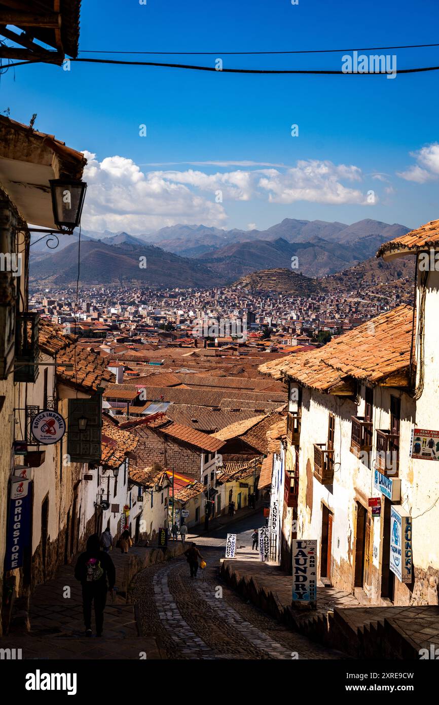 A Panorama of History and Culture in the Heart of the Andes Stock Photo ...