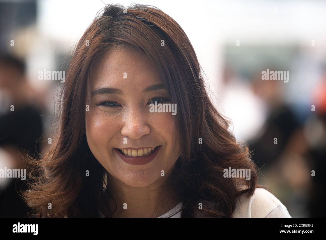 Bangkok, Thailand. 10th Aug, 2024. Sirikanya Tansakul, former member of the now-disbanded Move ...