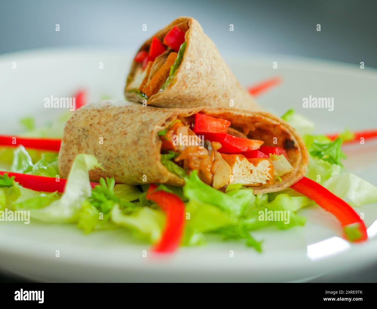 healthy burrito food fresh organic vegetables Stock Photo - Alamy