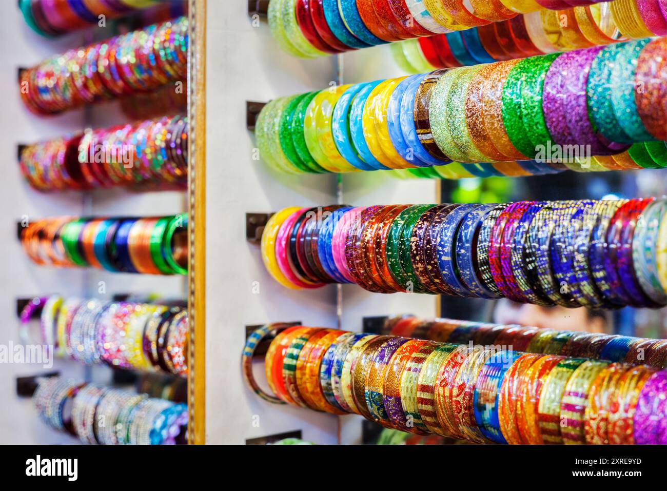 Indian Bangles in shop Stock Photo - Alamy