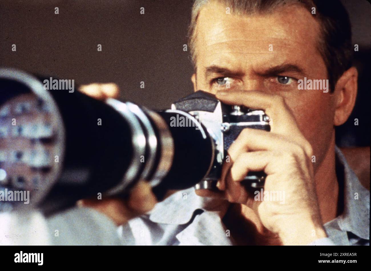 JAMES STEWART in REAR WINDOW (1954), directed by ALFRED HITCHCOCK ...