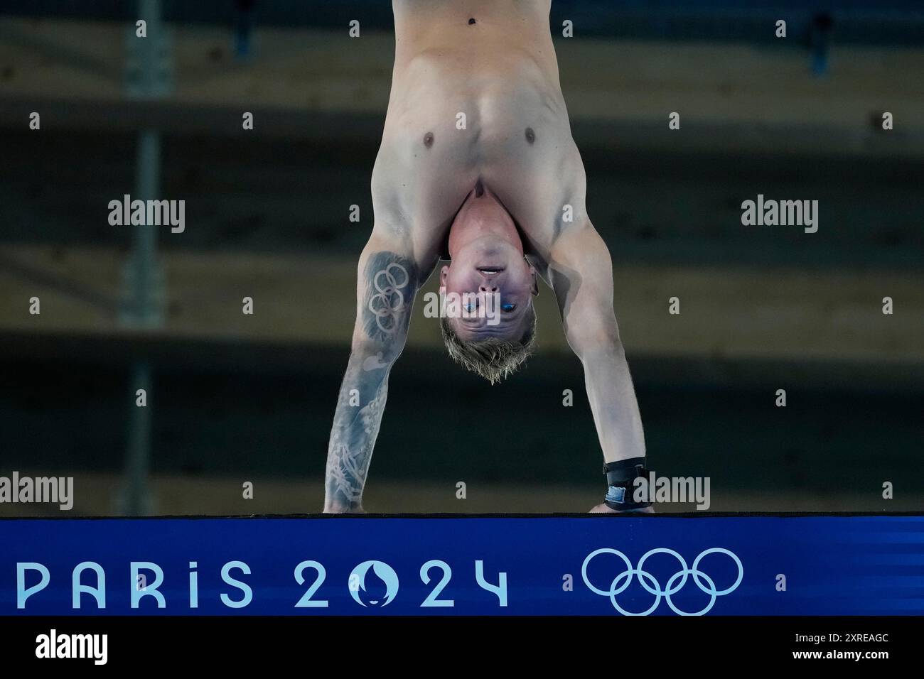 Germany's Timo Barthel competes in the men's 10m platform diving ...