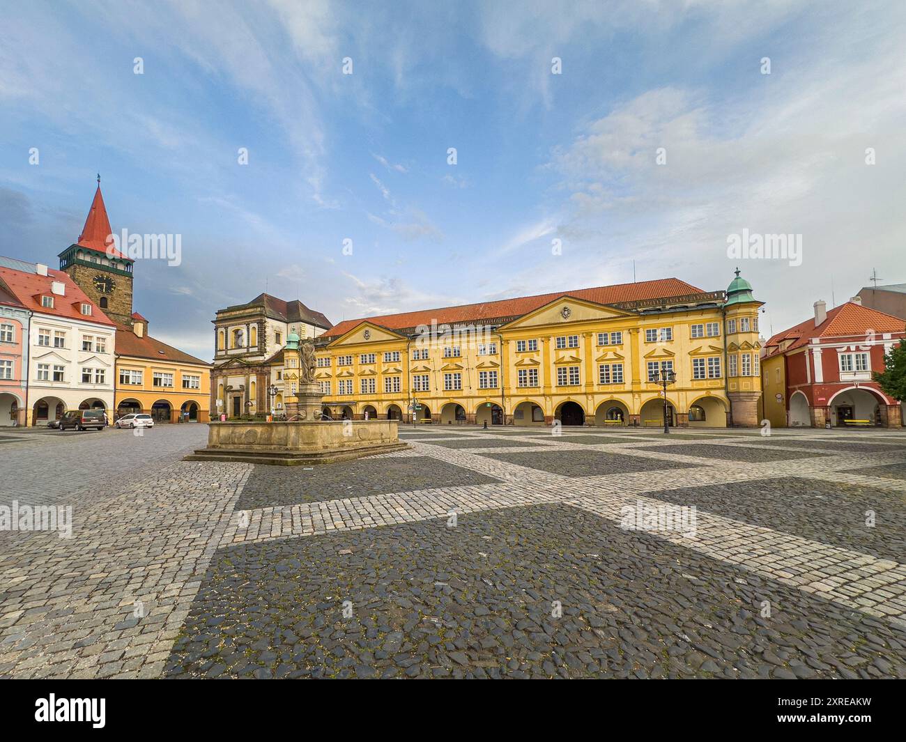 The Wallenstein Square, from left Valdice Gate, Church of St. James the ...