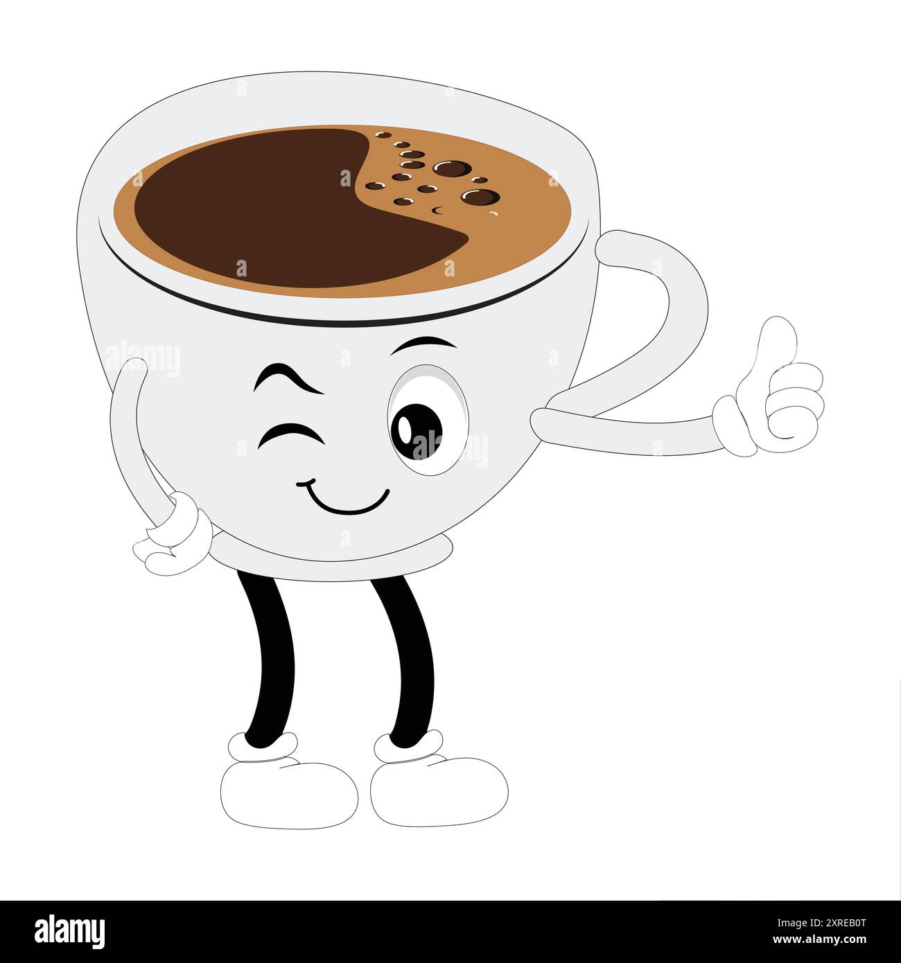 Coffee Cup Mascot Logo, a fun mascot logo of a coffee cup smiling with ...