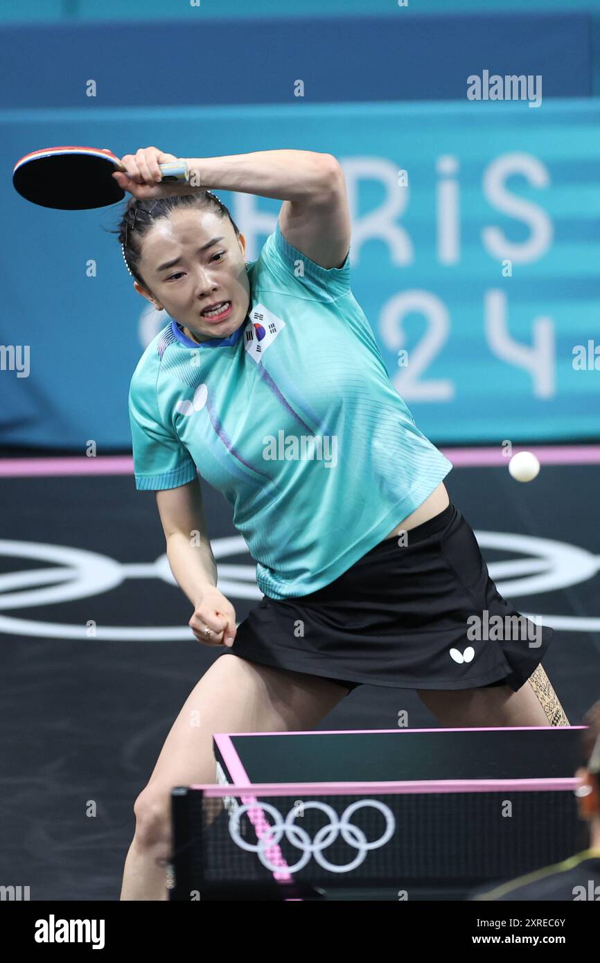 Paris, France. 10th Aug, 2024. Jeon Jihee of South Korea competes ...