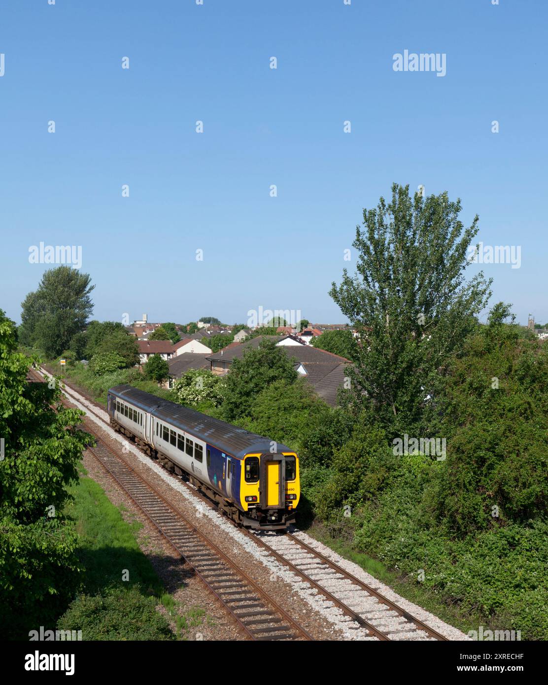 Northern Rail class 156 diesel multiple unit train 156490 on the Morecambe branch line railway ...