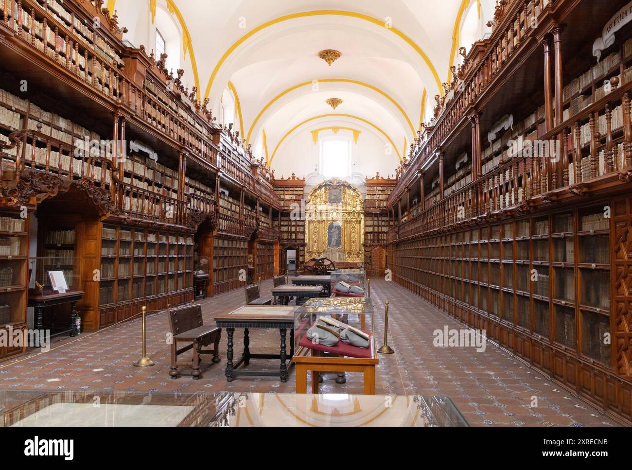 Ancient library; the Biblioteca Palafoxiana, or the Palafoxiana library ...