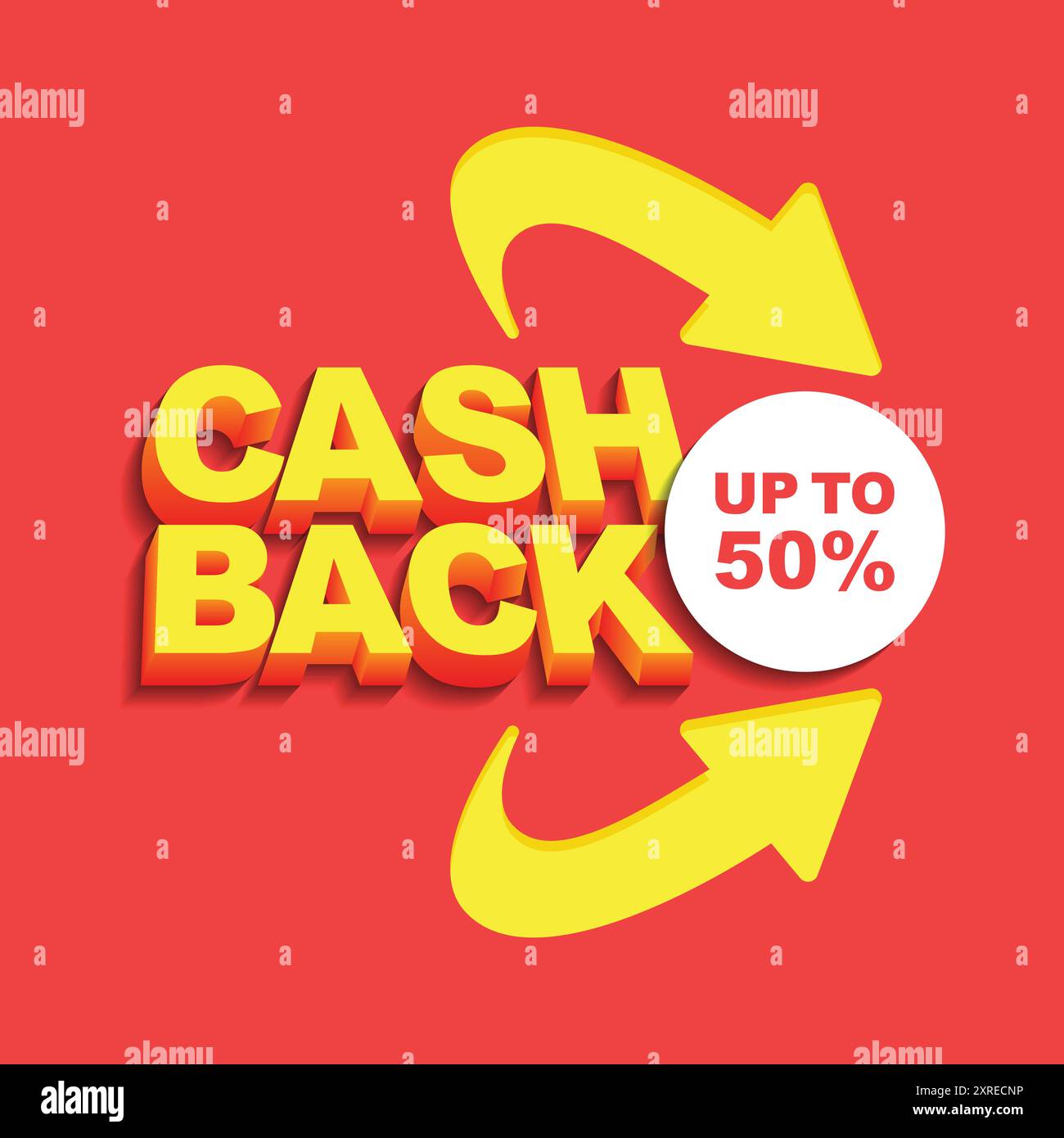 Cashback icon in flat style. Money back label vector illustration on ...