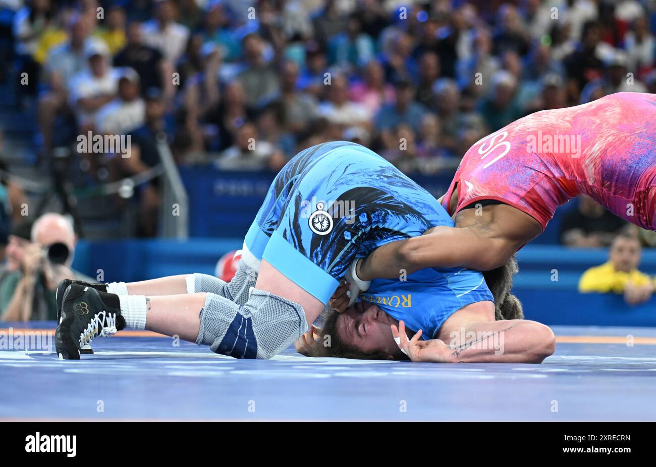 Paris, France. 10th Aug, 2024. Kennedy Alexis Blades (R) of the United ...