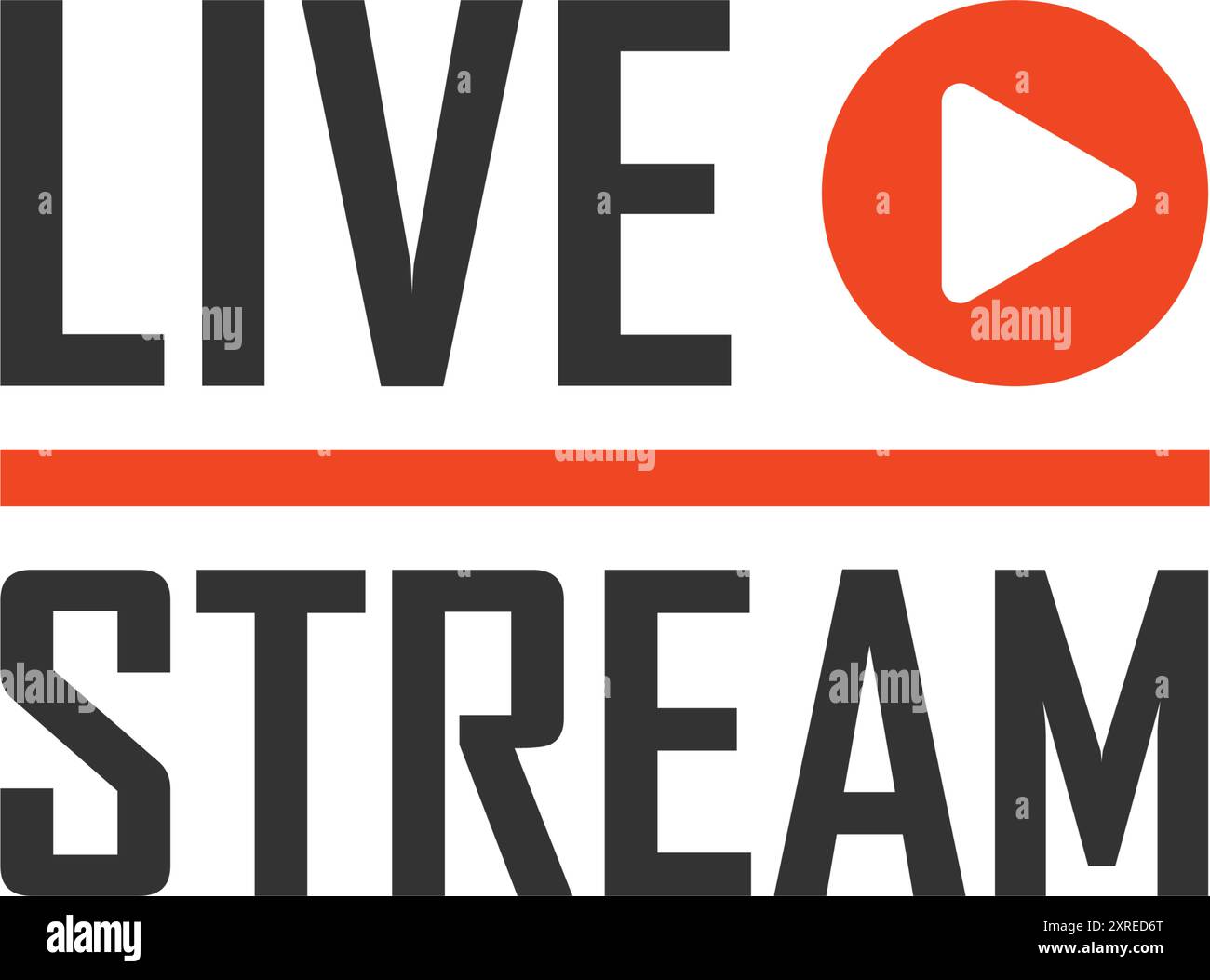 Live stream button icon in flat style. Webinar vector illustration on ...