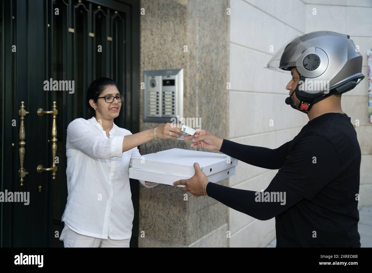 Standing communication smiling greeting face to face hi-res stock ...