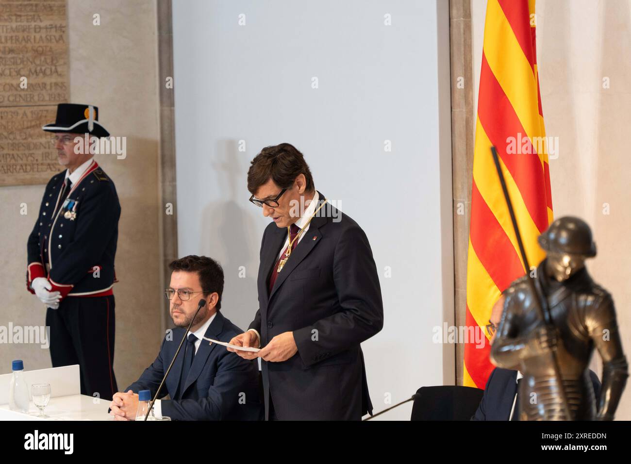 Barcelona, Spain. 10th Aug, 2024. Act of inauguration of Salvador Illa ...