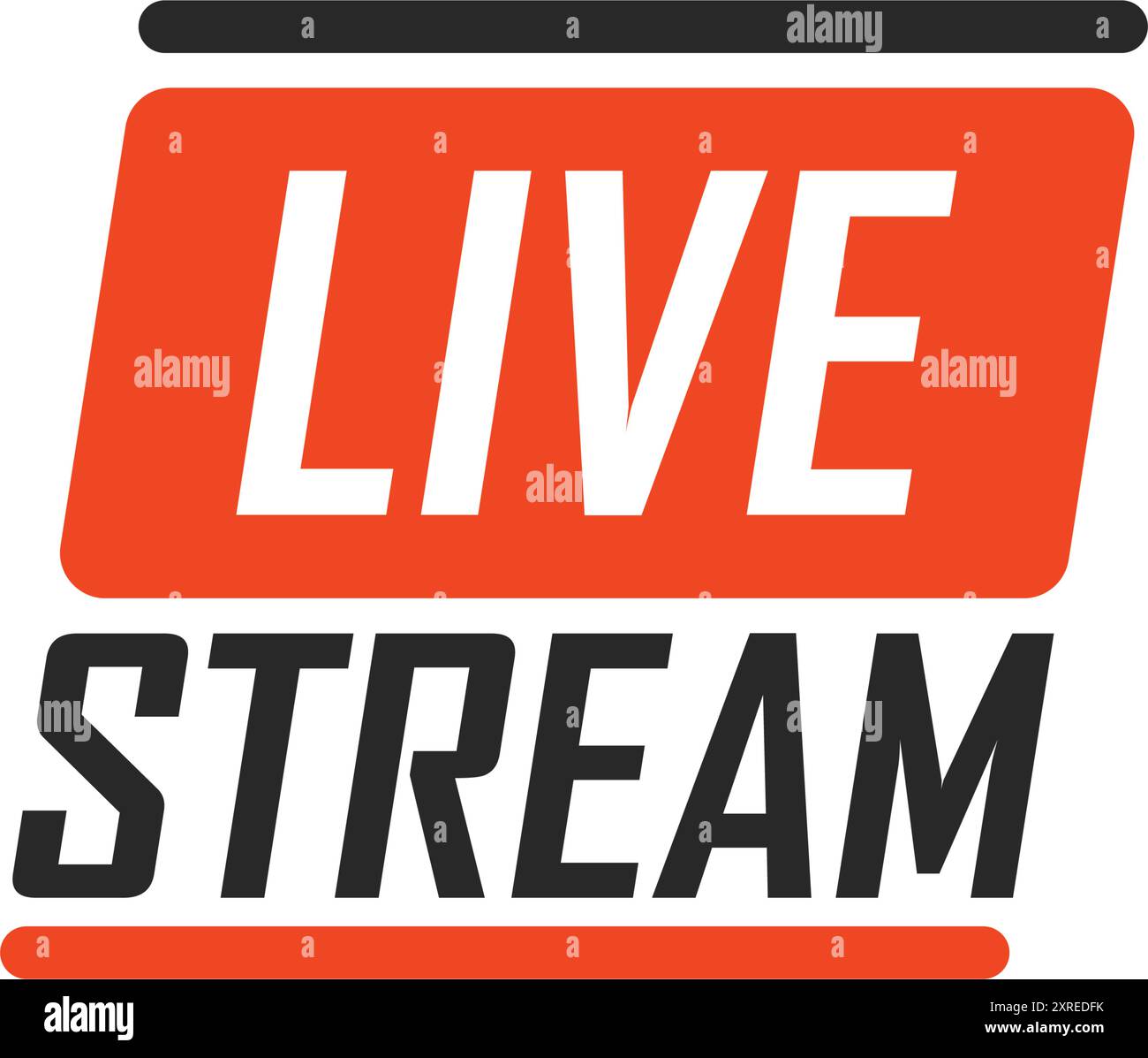Live stream button icon in flat style. Webinar vector illustration on ...