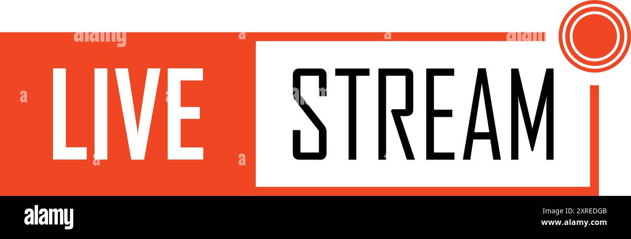 Live stream button icon in flat style. Webinar vector illustration on ...